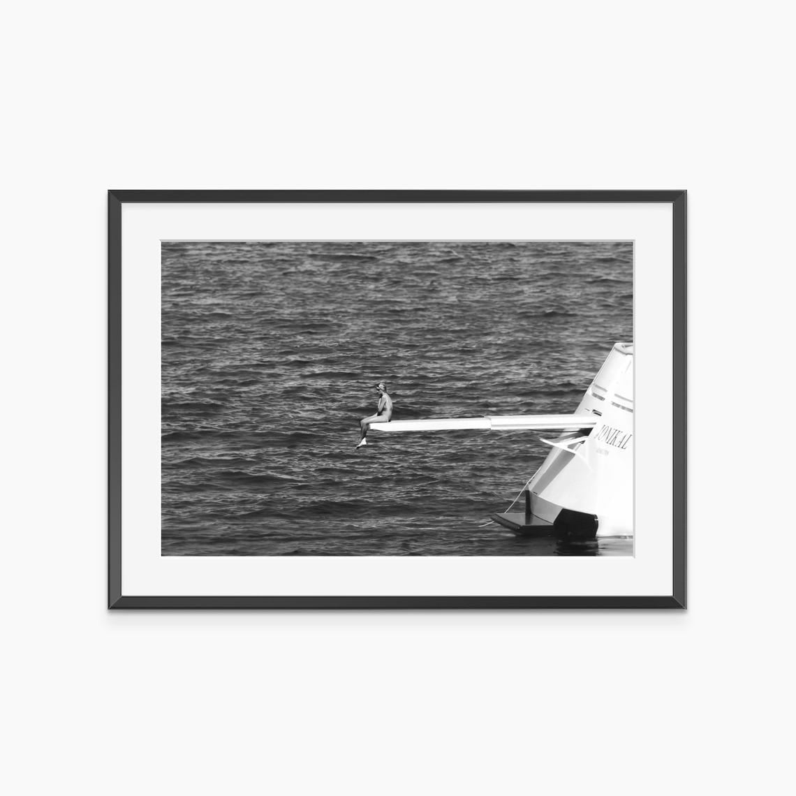 Princess Diana on Boat Portofino Italy Black and White Museum Quality ...