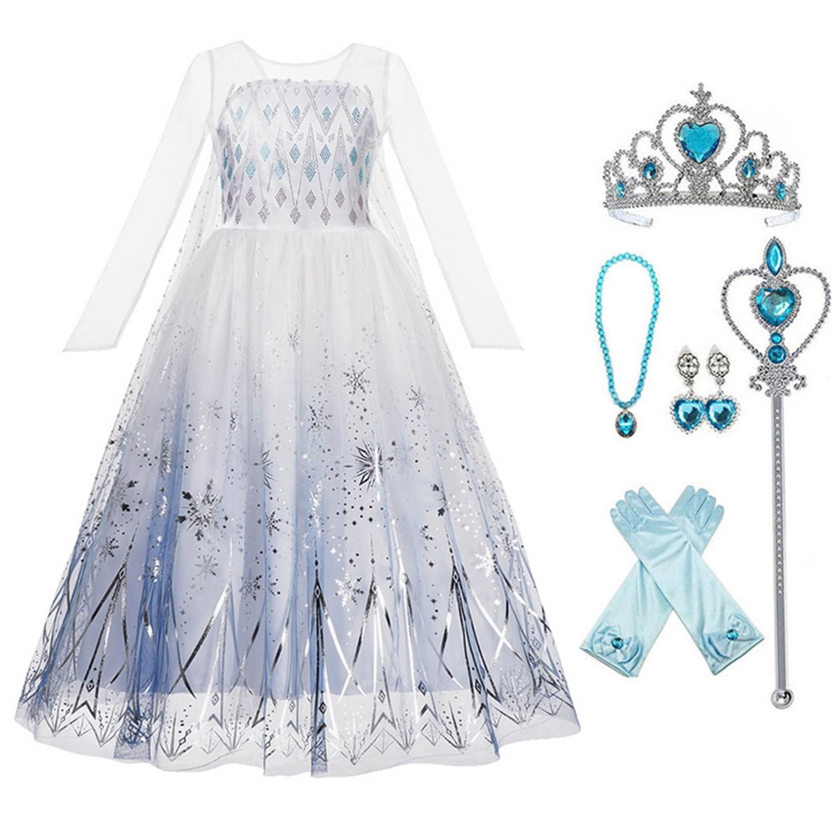 Princess Dress Fancy Costume for Girls Halloween Party Dress Up Cosplay ...