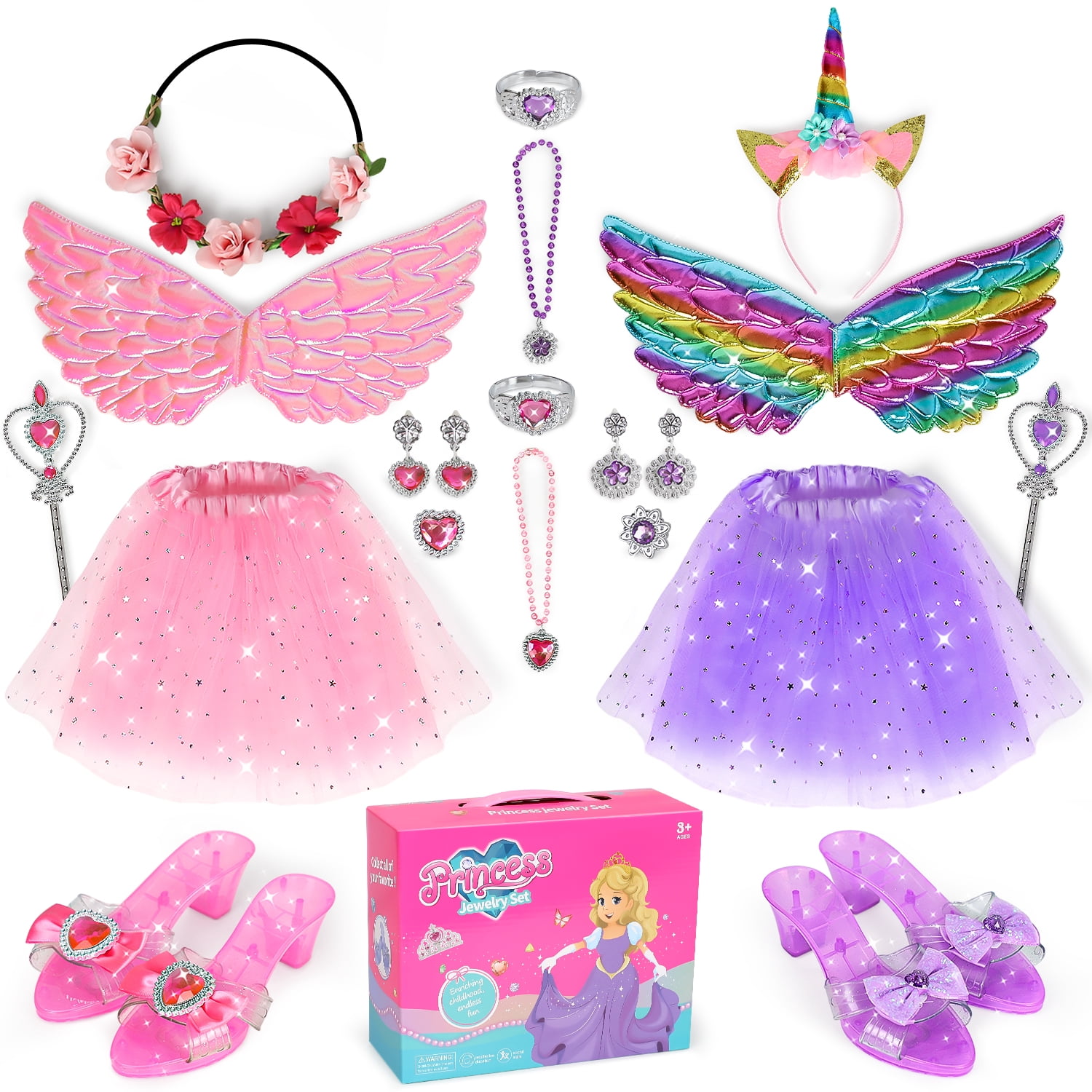 Princess Dress Up Toddler Girl Toys, Dress Up for Girls 3 4 5 6 Year ...