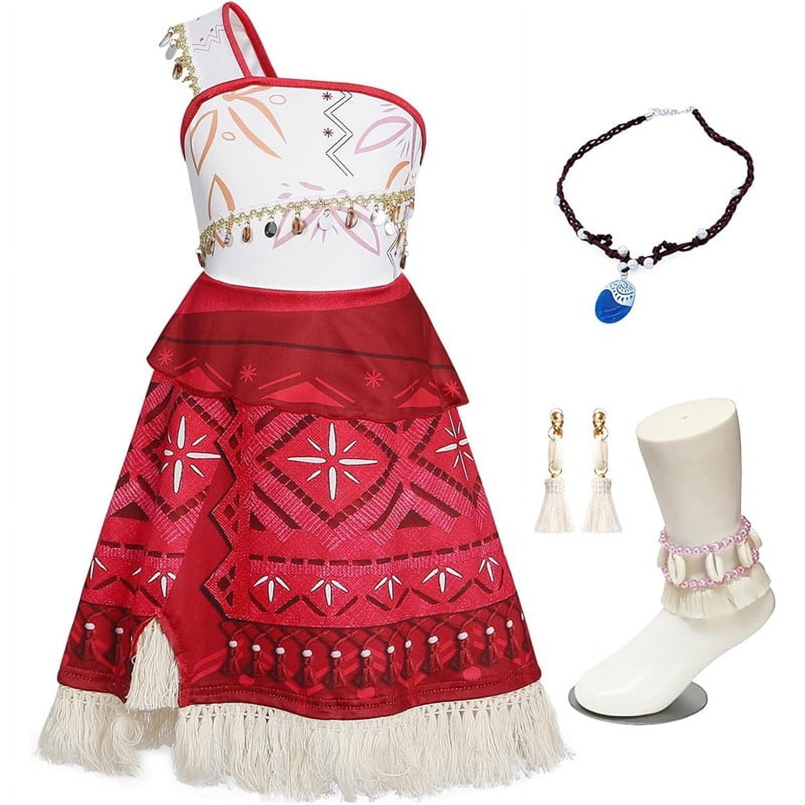 Princess Dress Up for Girls Ocean Adventure Moana Costumes Pretend Play ...