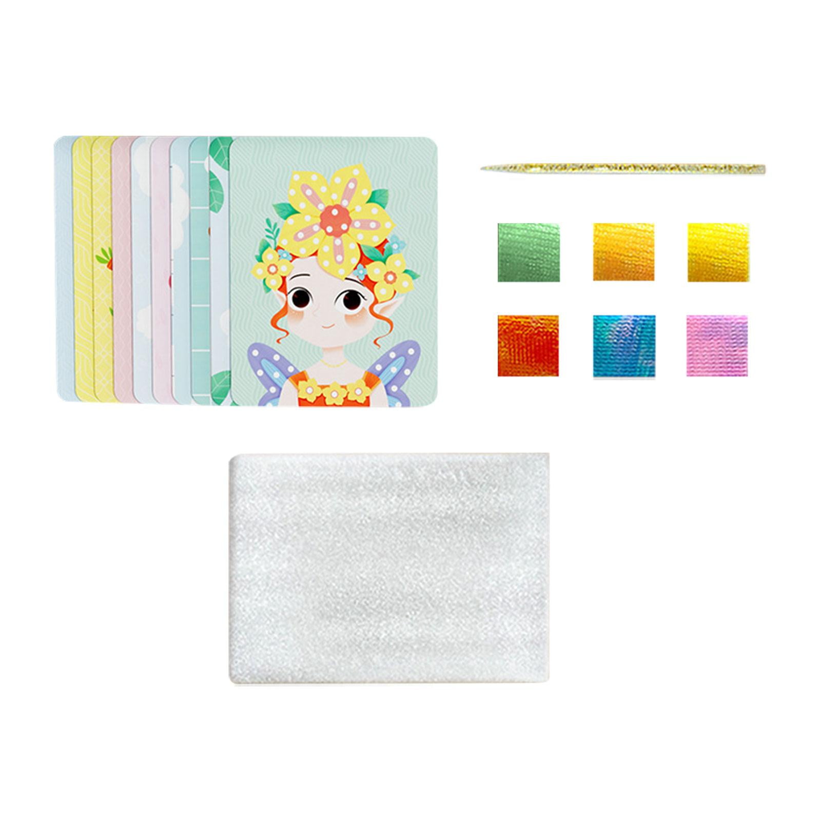 Princess Dress up Sticker Book Fabric Art Frenzy Kids Project Poke ...