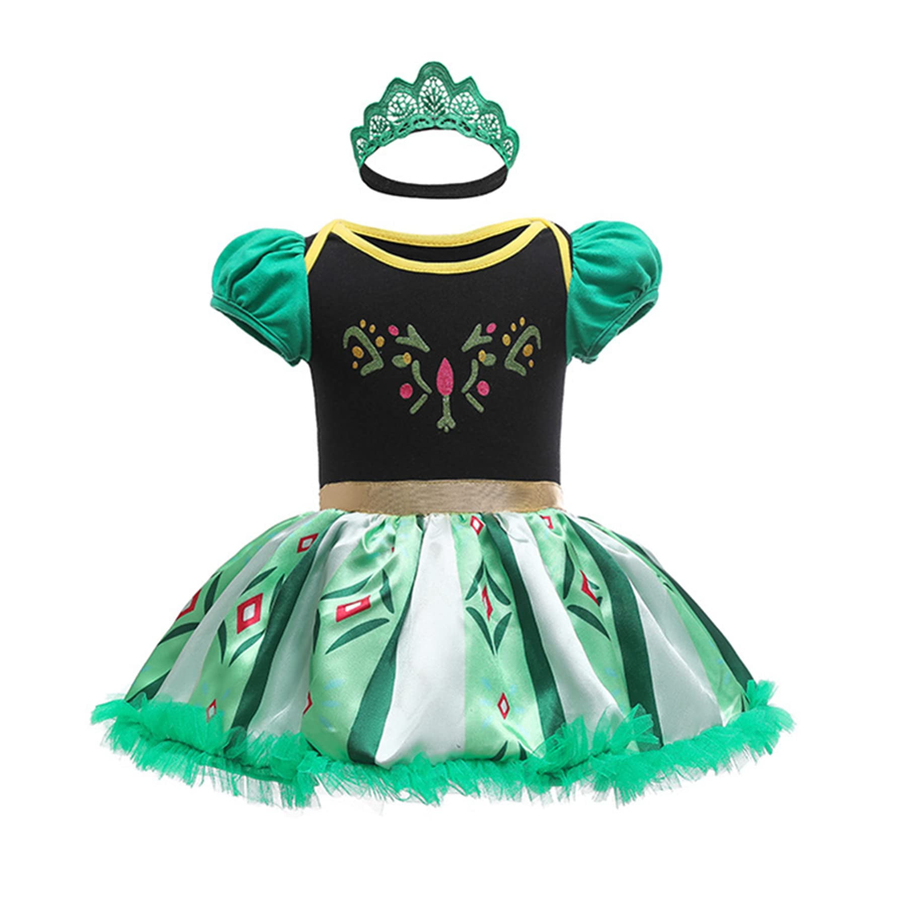 Princess Dresses Baby Girls Costume for Infant Romper Onesie Babysuit ...