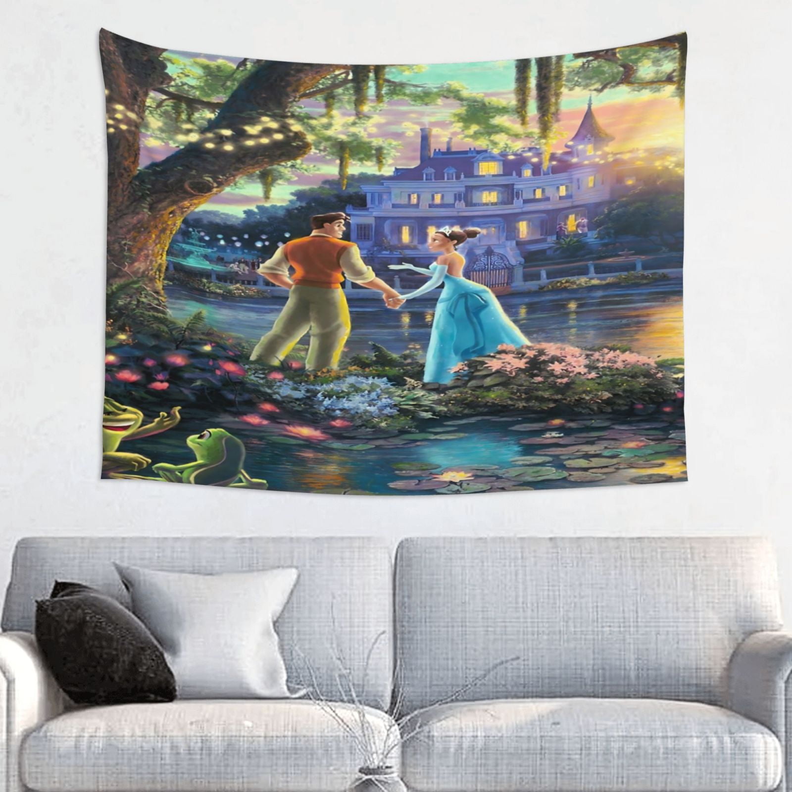 Princess Fro-g Tapestry Kawaii Tapestry Room Decor Aesthetic Cute Room ...