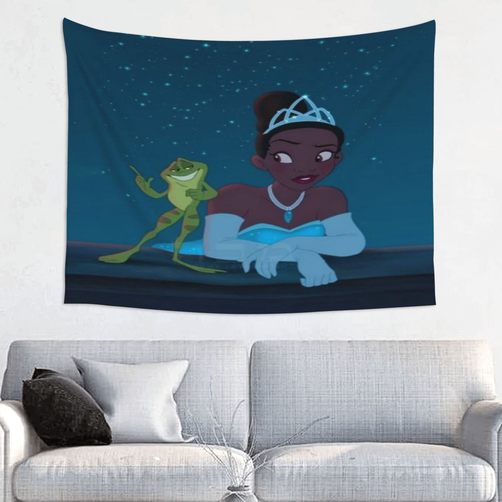 Princess Fro-g Tapestry Kawaii Tapestry Room Decor Aesthetic Cute Room ...