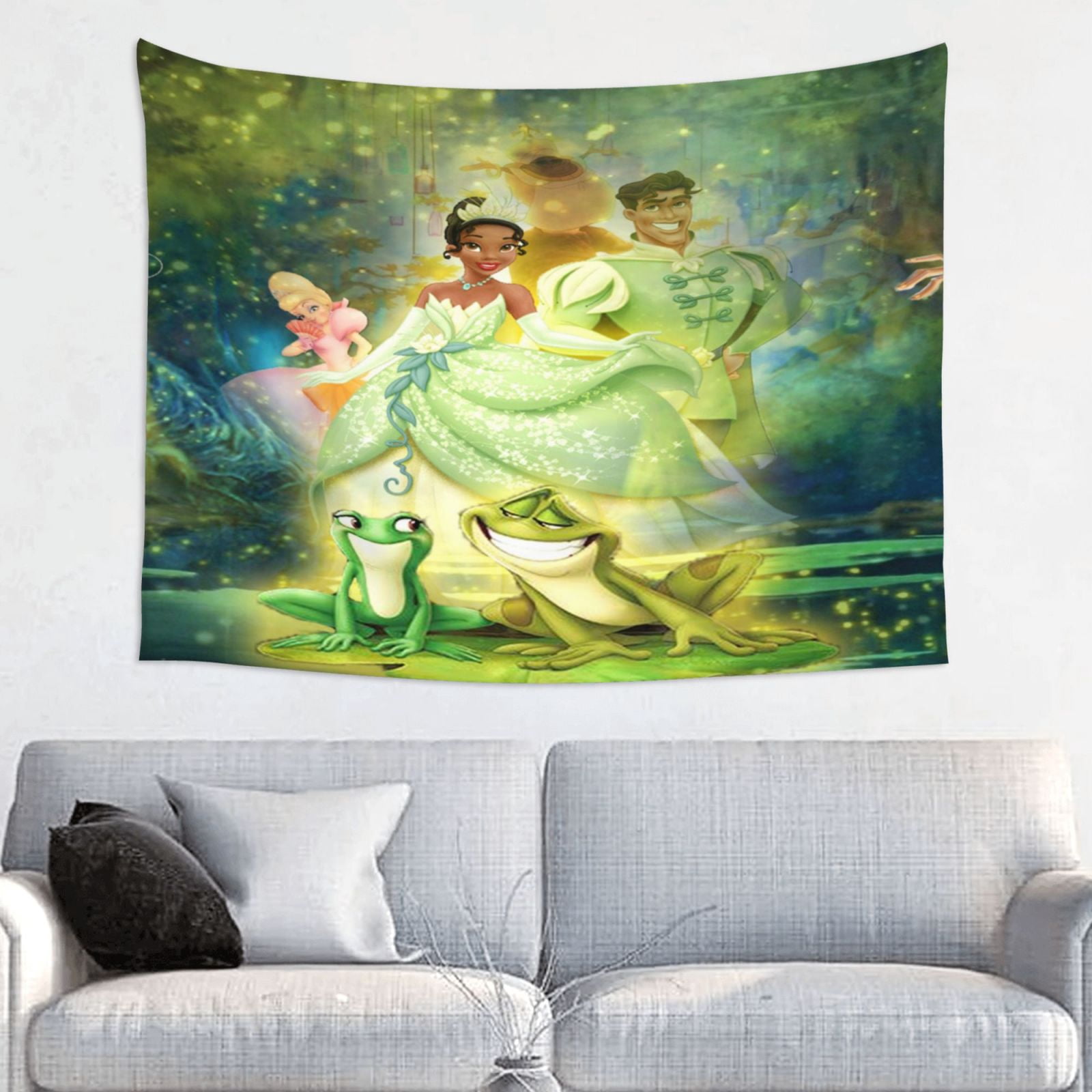 Princess Fro-g Tapestry Kawaii Tapestry Room Decor Aesthetic Cute Room ...