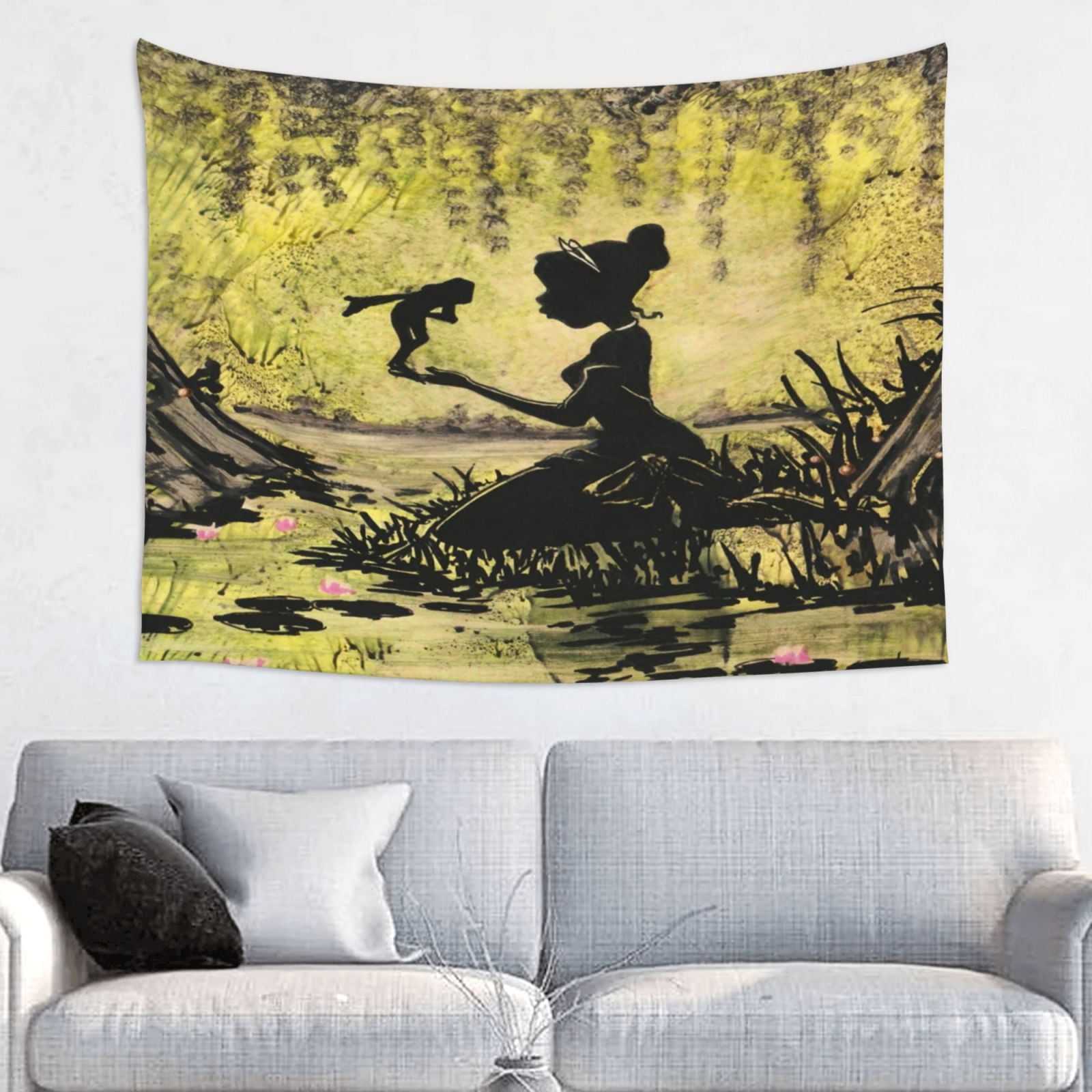 Princess Fro-g Tapestry Kawaii Tapestry Room Decor Aesthetic Cute Room ...