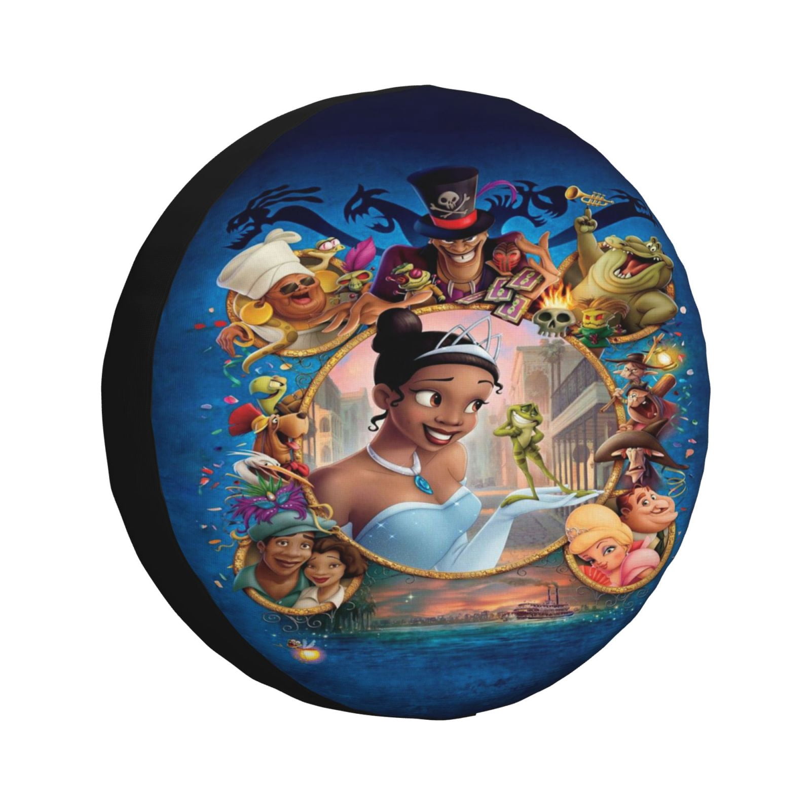 Princess Fro-g Tire Cover Cartoon Weatherproof Universal Wheel ...