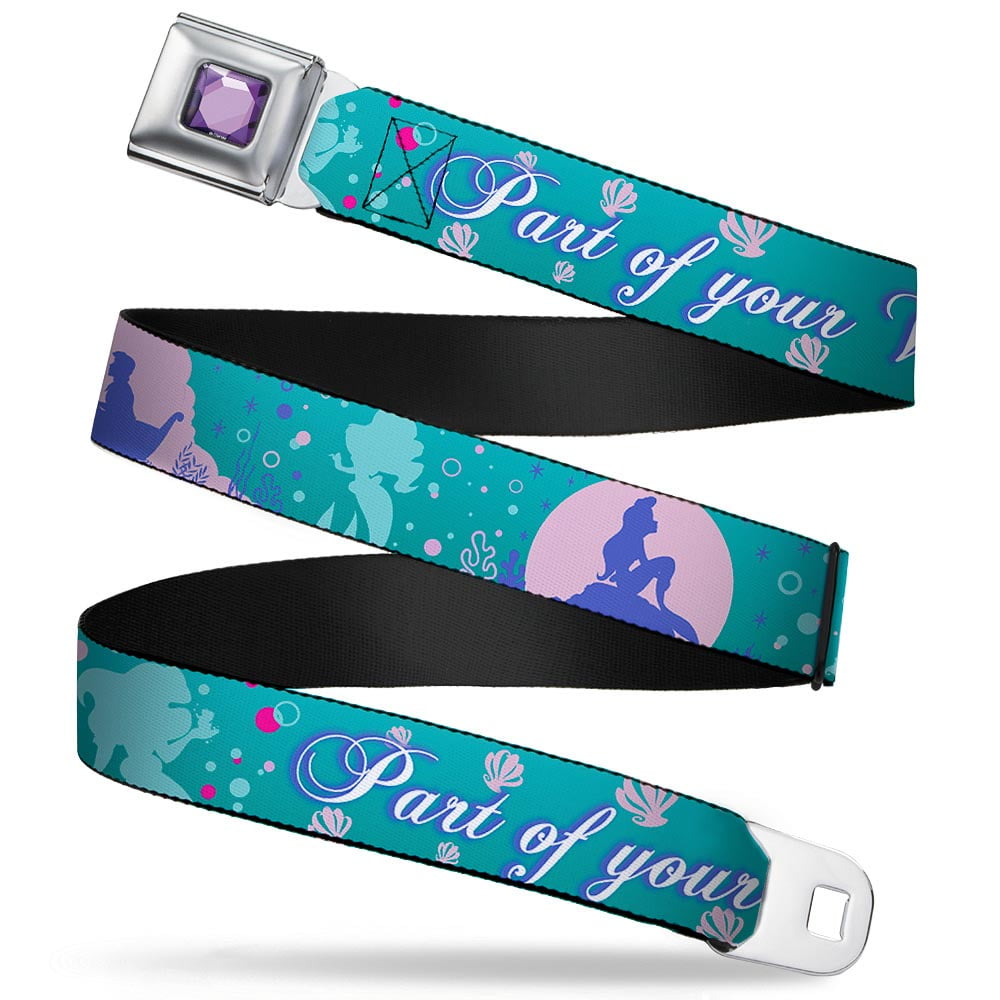 Disney Belt, Seatbelt Buckle Belt, Little Mermaid Silhouette Scenes ...