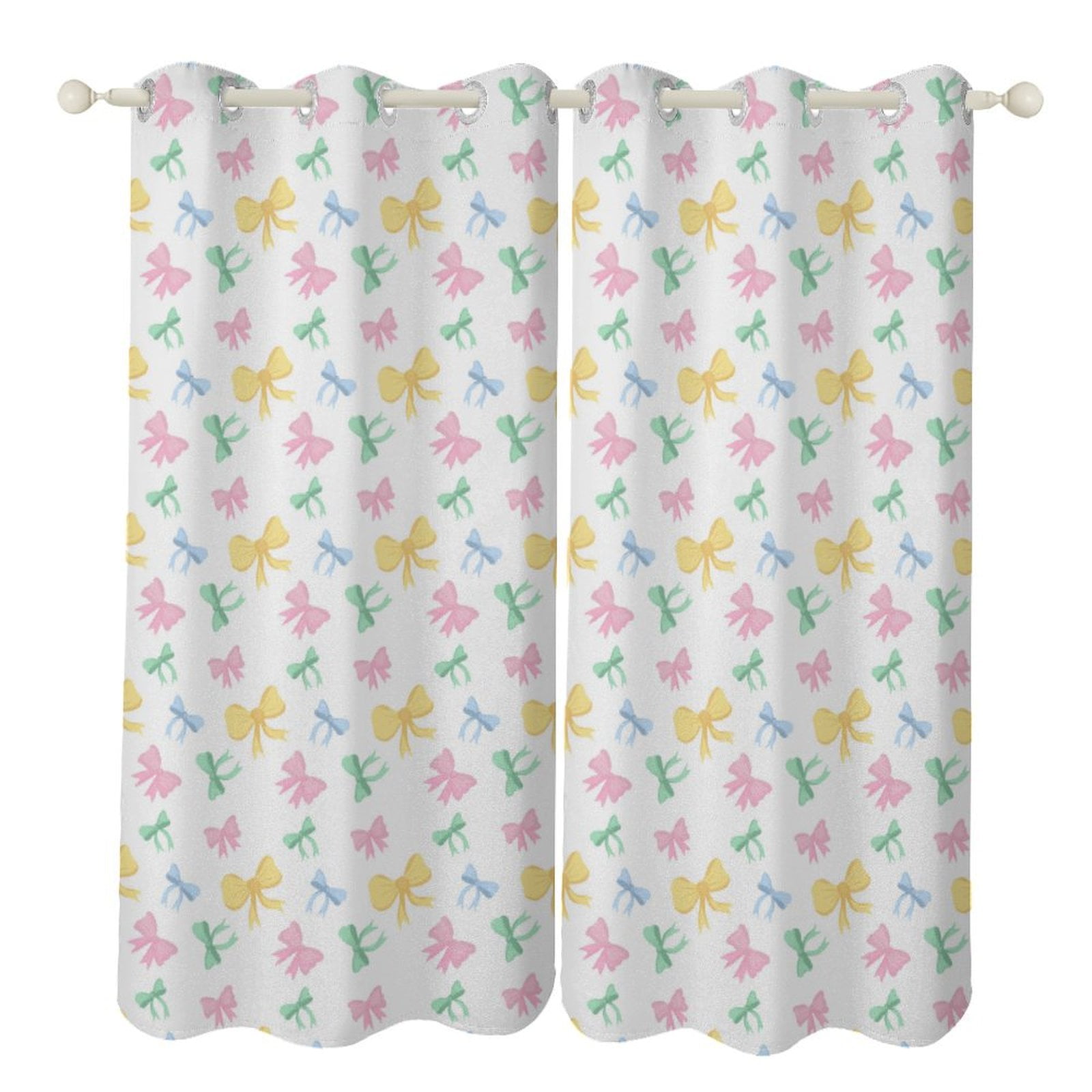 Princess Girl Cute Bow Luxury Window Curtains Blinds for Living Room ...