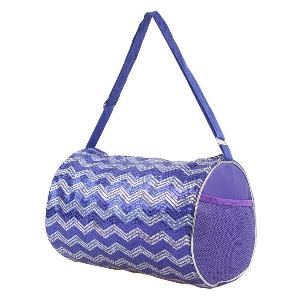 Princess Girls Duffle Bag Chevron Sequin Purple - Walmart.com
