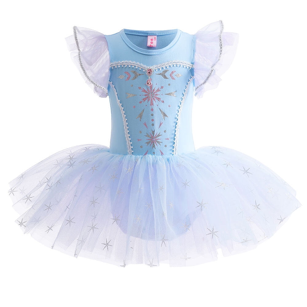 Princess Girls Leotards Ballet Dance Dress Tutus Elsa/Jasmine Dancewear ...