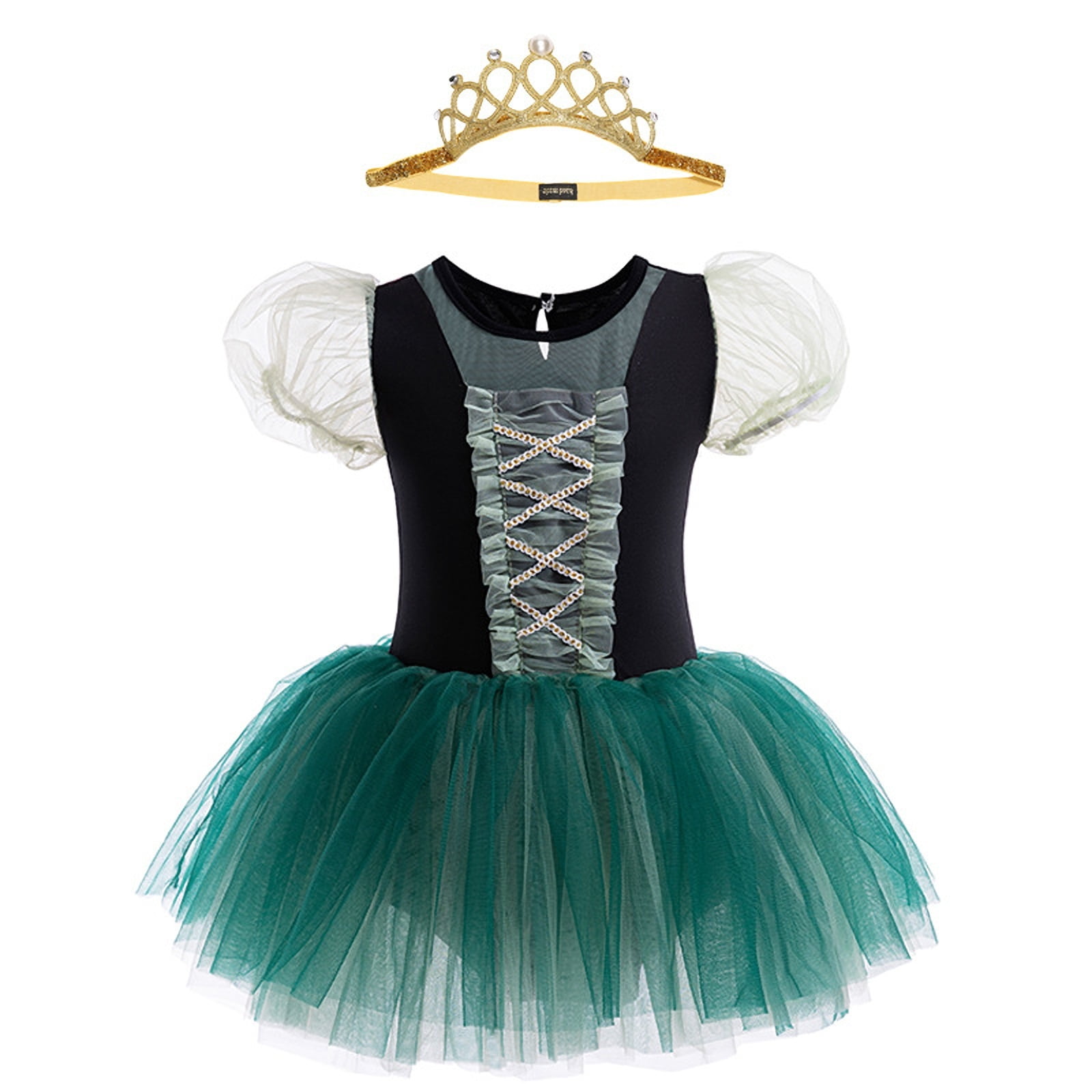 Princess Girls Leotards Ballet Dance Tutus Skirted Dancewear Halloween ...