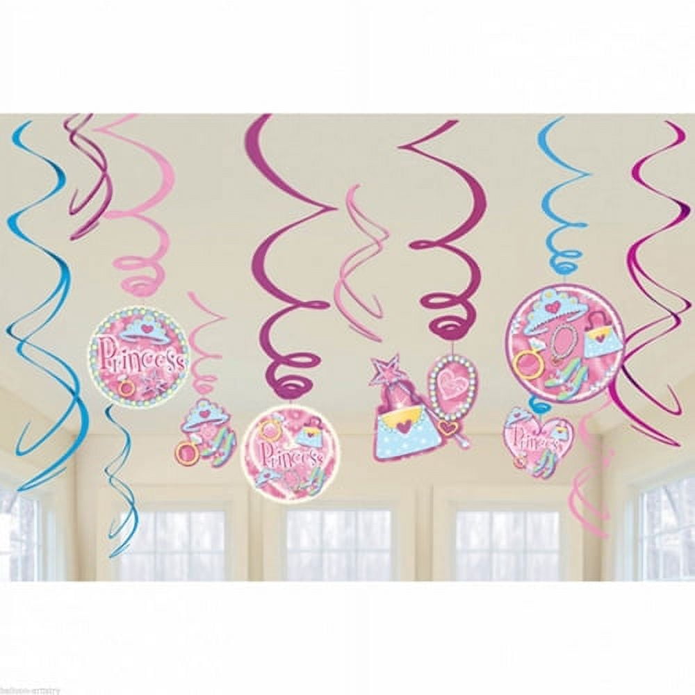 Princess Hanging Swirl Decorations (12pc) - Walmart.com