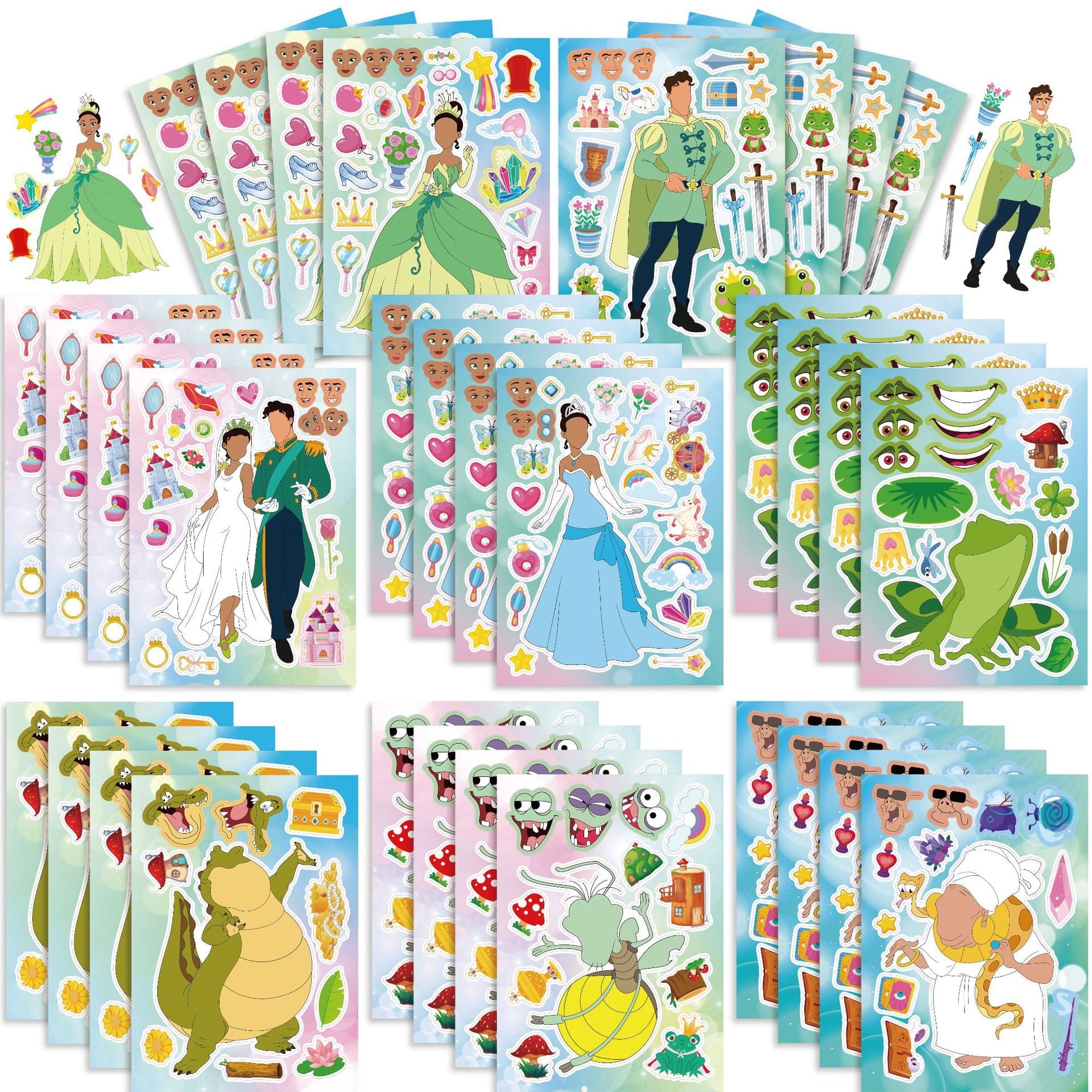Princess Inspired Make-a-face Stickers, Make You Own Stickers DIY ...