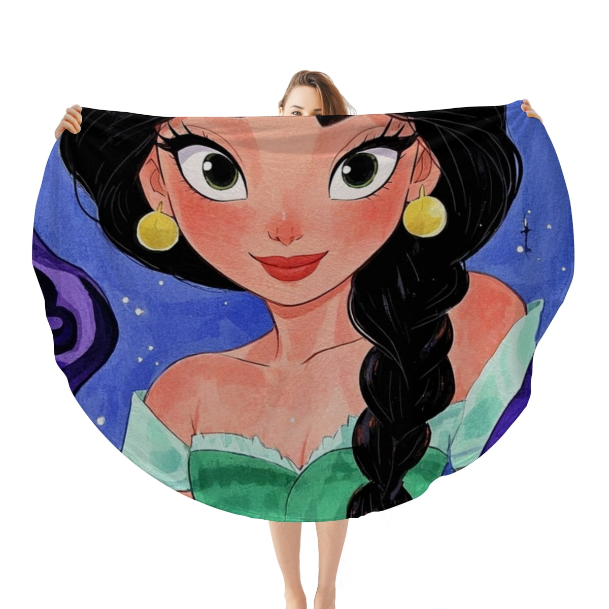 Princess Jas×mine Comfortable Round Flannel Blanket - Multi-Size for ...