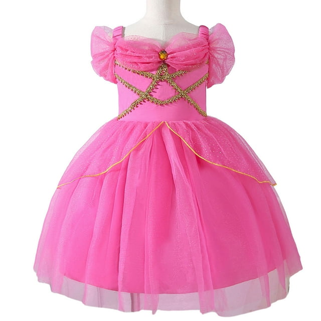 Princess Jasmine Dress for Girls Birthday Cosplay Costume Dress Up, 3 ...