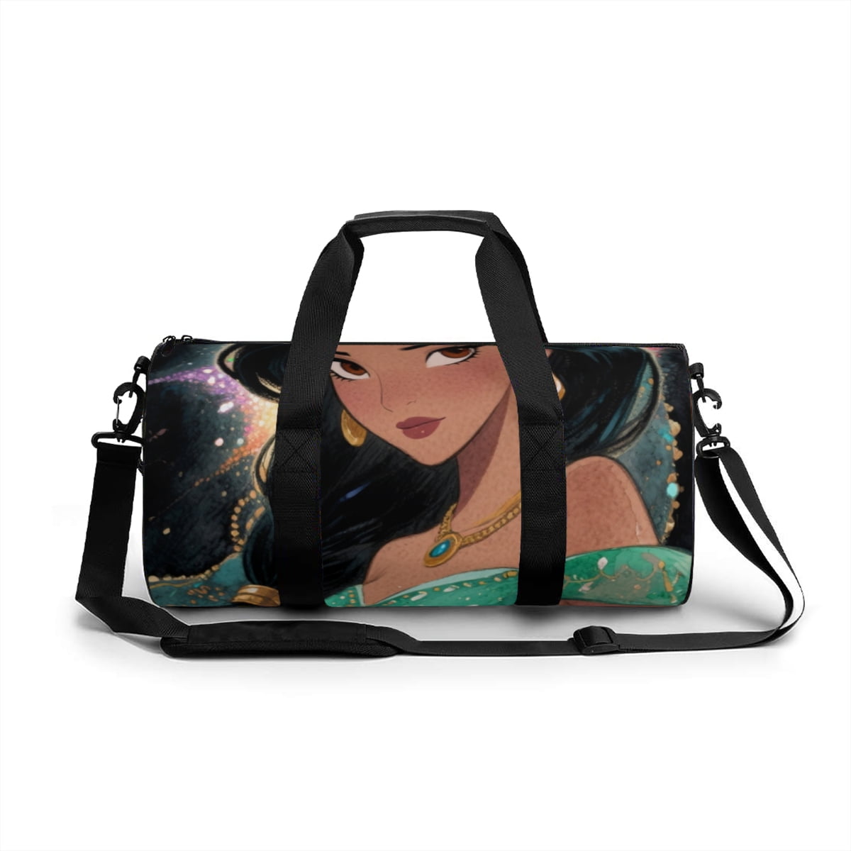 Princess Jasmine Printed Round Sports Bag Lightweight with Inner Pocket ...