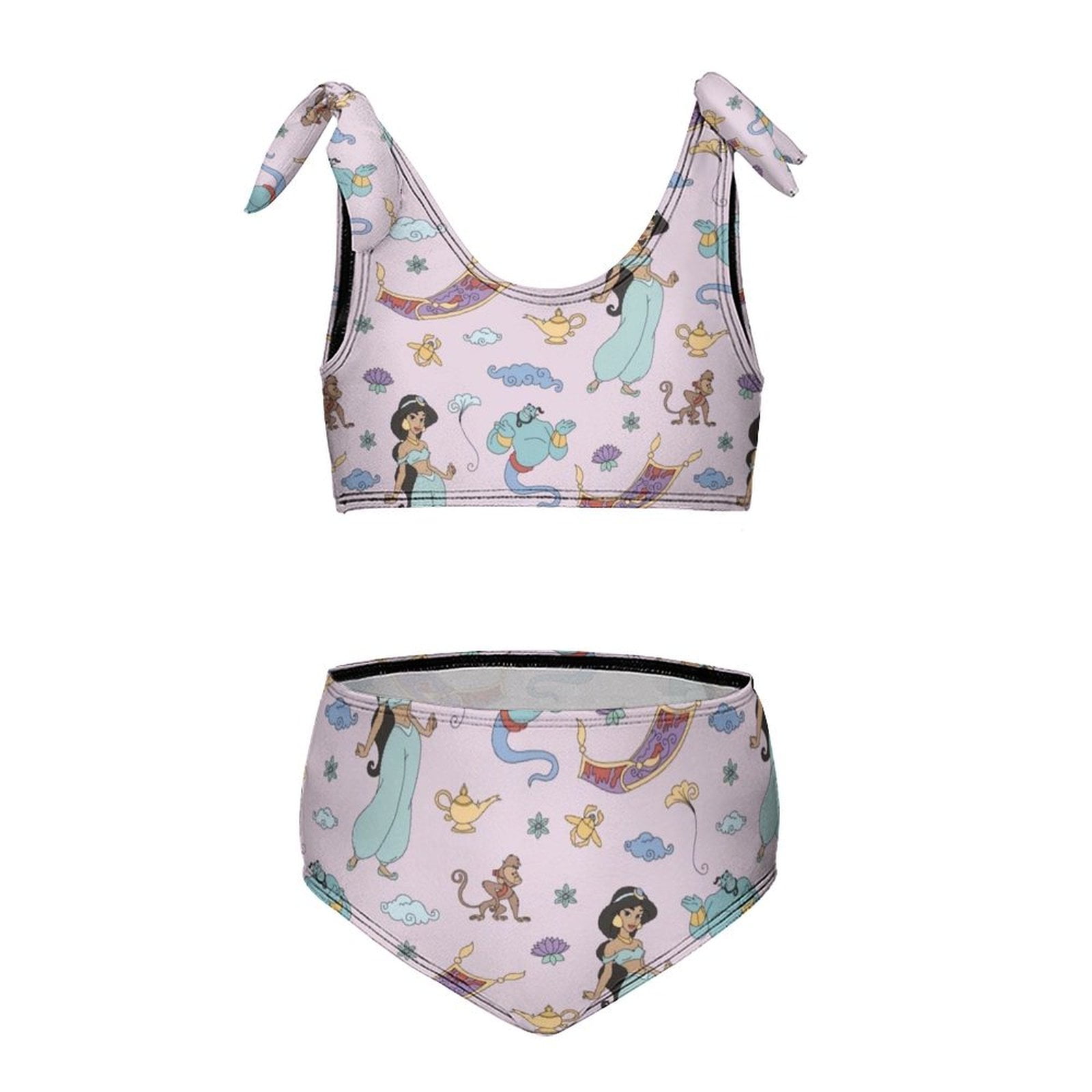 Princess Jasmine swimsuit for Girl Cute Teen Girls 2 Piece High Waisted ...