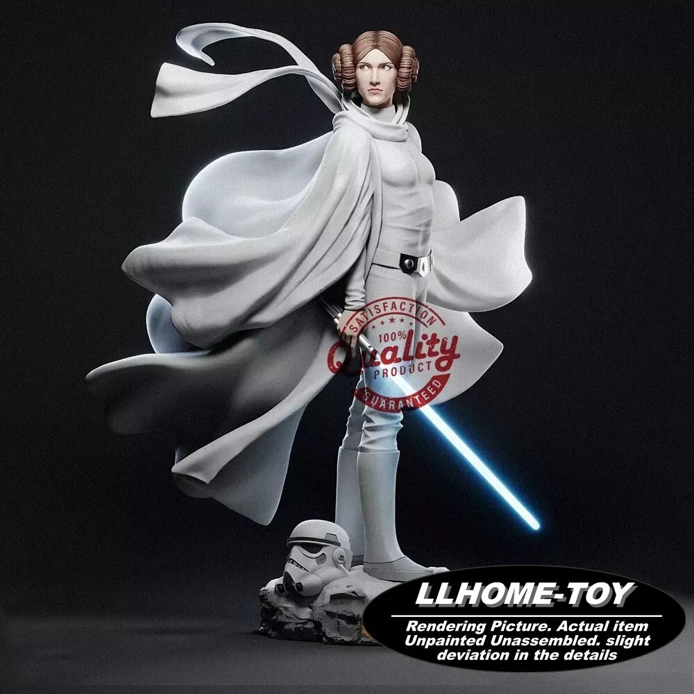 Princess Leia 24cm Tall Resin Model Unpainted 3d Print GK Statue Figure ...