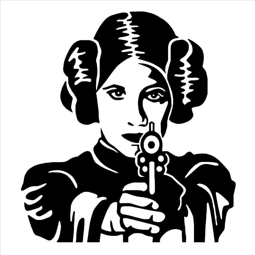 Princess Leia Vinyl Decal Sticker | Cars Trucks Vans Walls Laptops Cups ...
