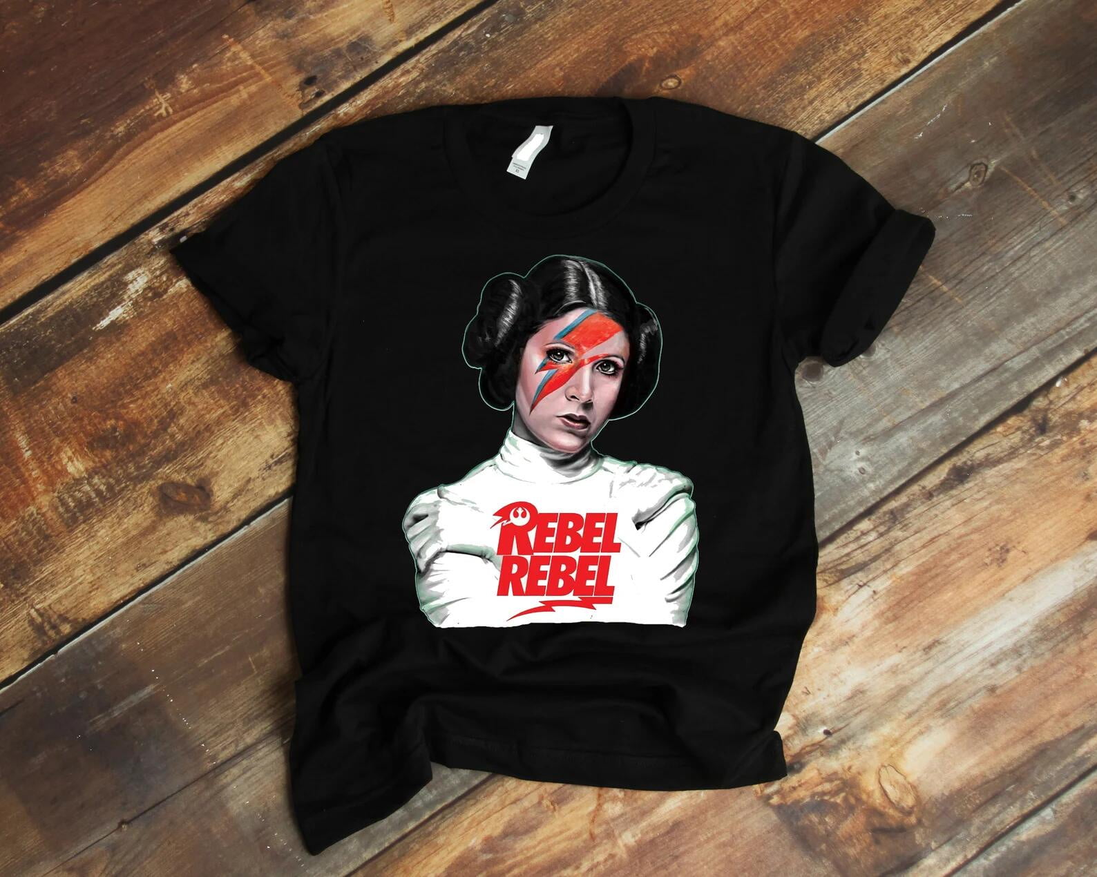 Princess Leia Ziggy Stardust Tee Shirt, Star David Bowie - Walmart.com