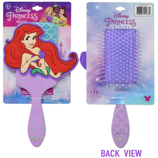 Princess Little Mermaid Character Shaped Rubber Brush with Hangtag ...