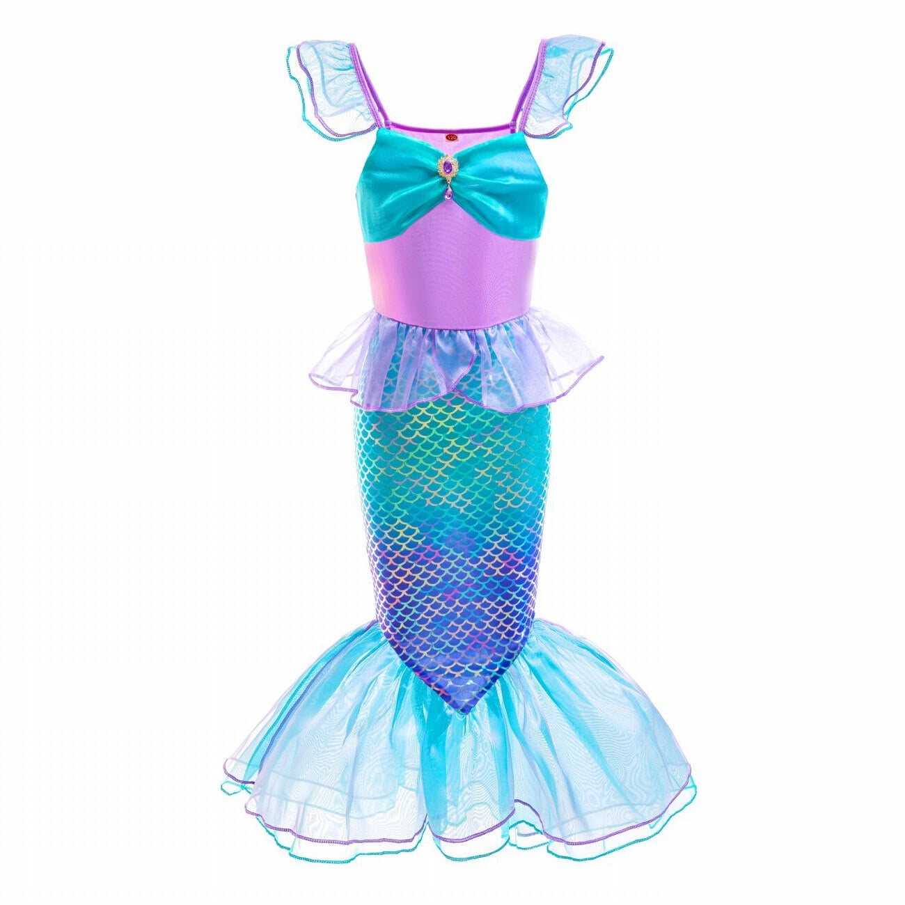 Princess Little Mermaid Costume Ariel Dress for Grils Birthday Party ...