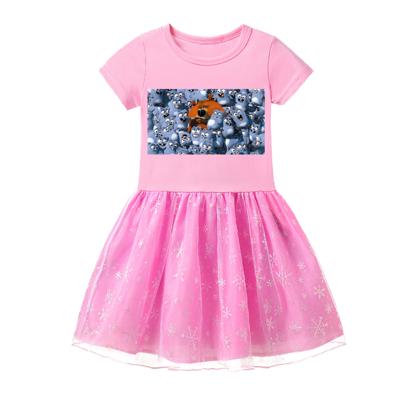 Princess Look Girls' Grizzly And The Lemmings Tulle Cotton Dress: Shiny ...