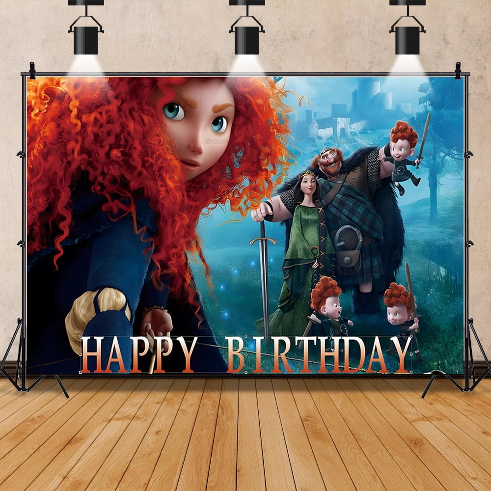 Princess Merida Party Decorations, 5x3FT Princess Merida Theme Happy ...
