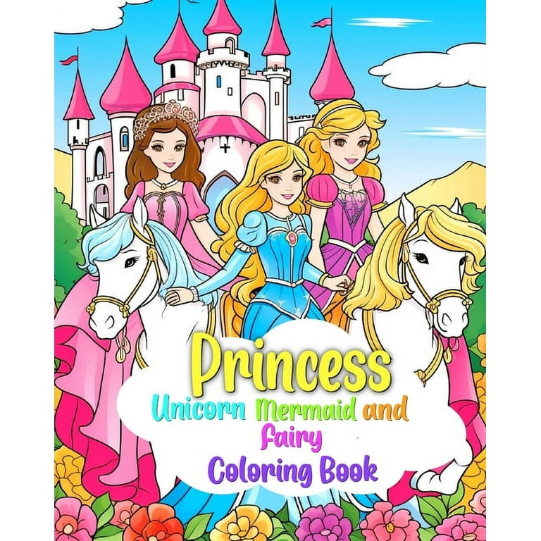 fairy unicorn mermaid coloring pages