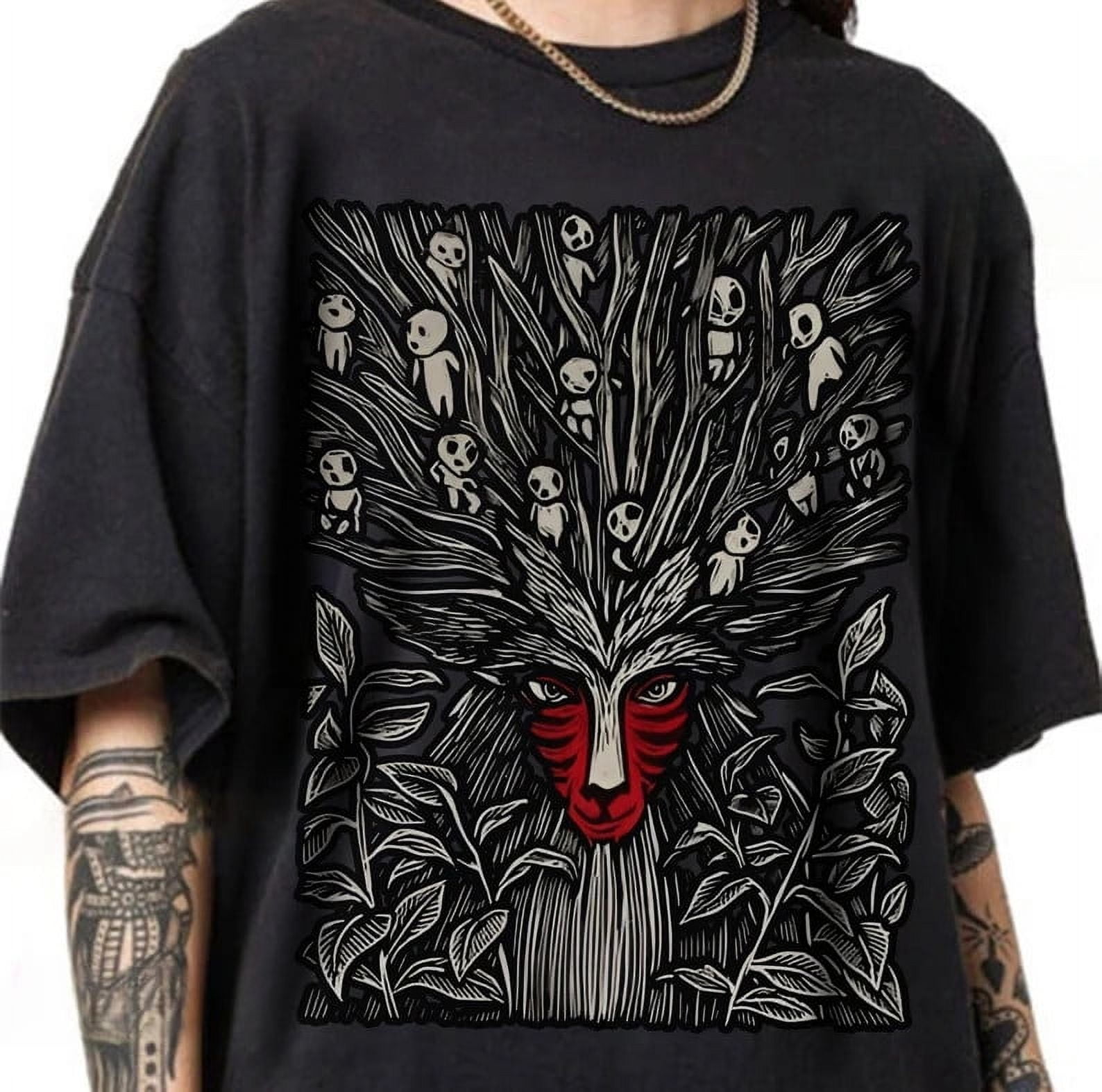 Princess Mononoke Art, Kodama Shirt, Anime Lover Gift,Totoro Anime ...
