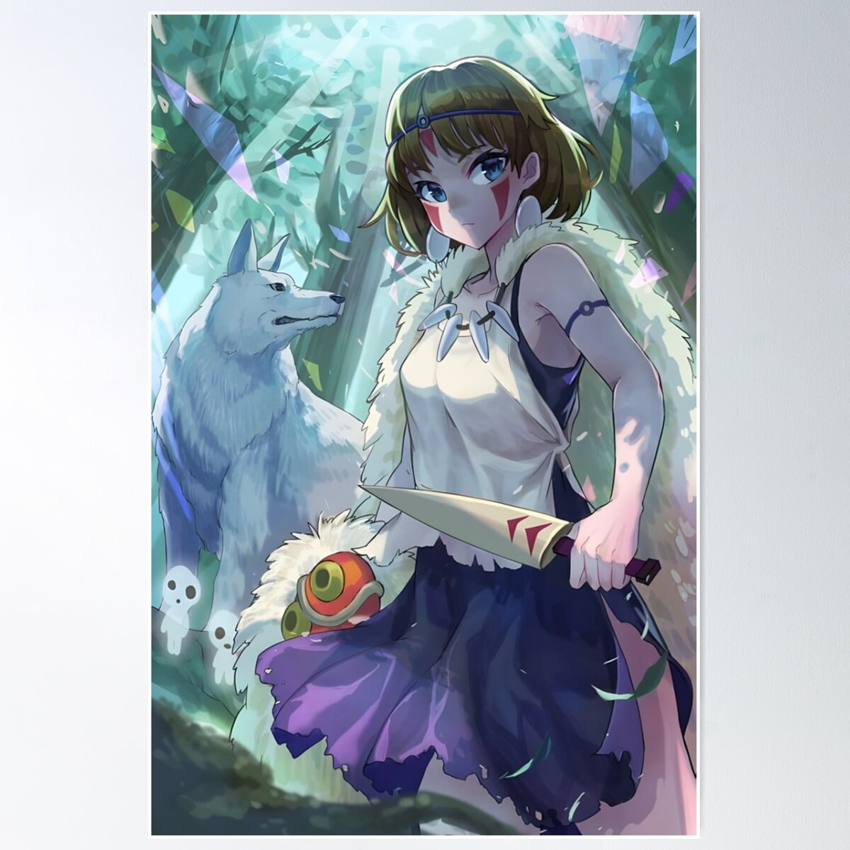 Princess Mononoke - Cover Image Poster Wall Art, Modern Wall Decor For ...