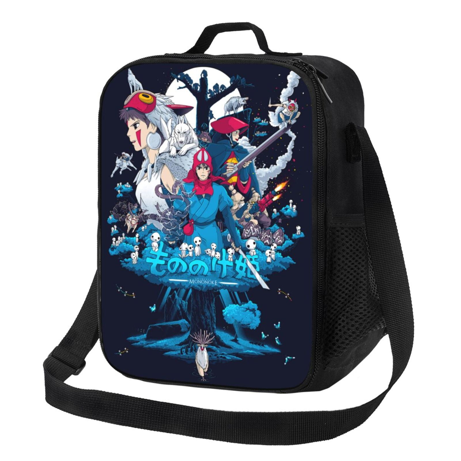 Princess Mononoke Lunch Bag Insulated Thermal Boxes with Shoulder Strap ...