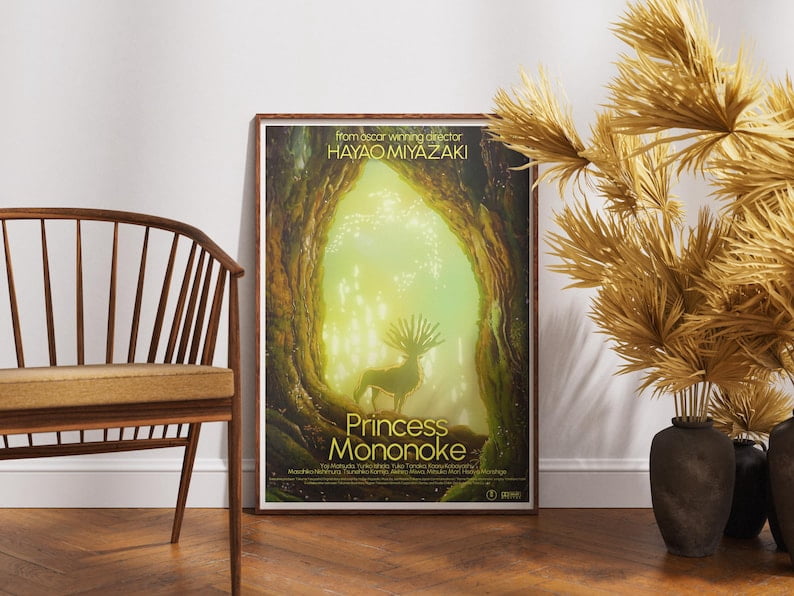 Princess Mononoke Movie Poster: Studio Ghibli Film Print, 12x18 ...