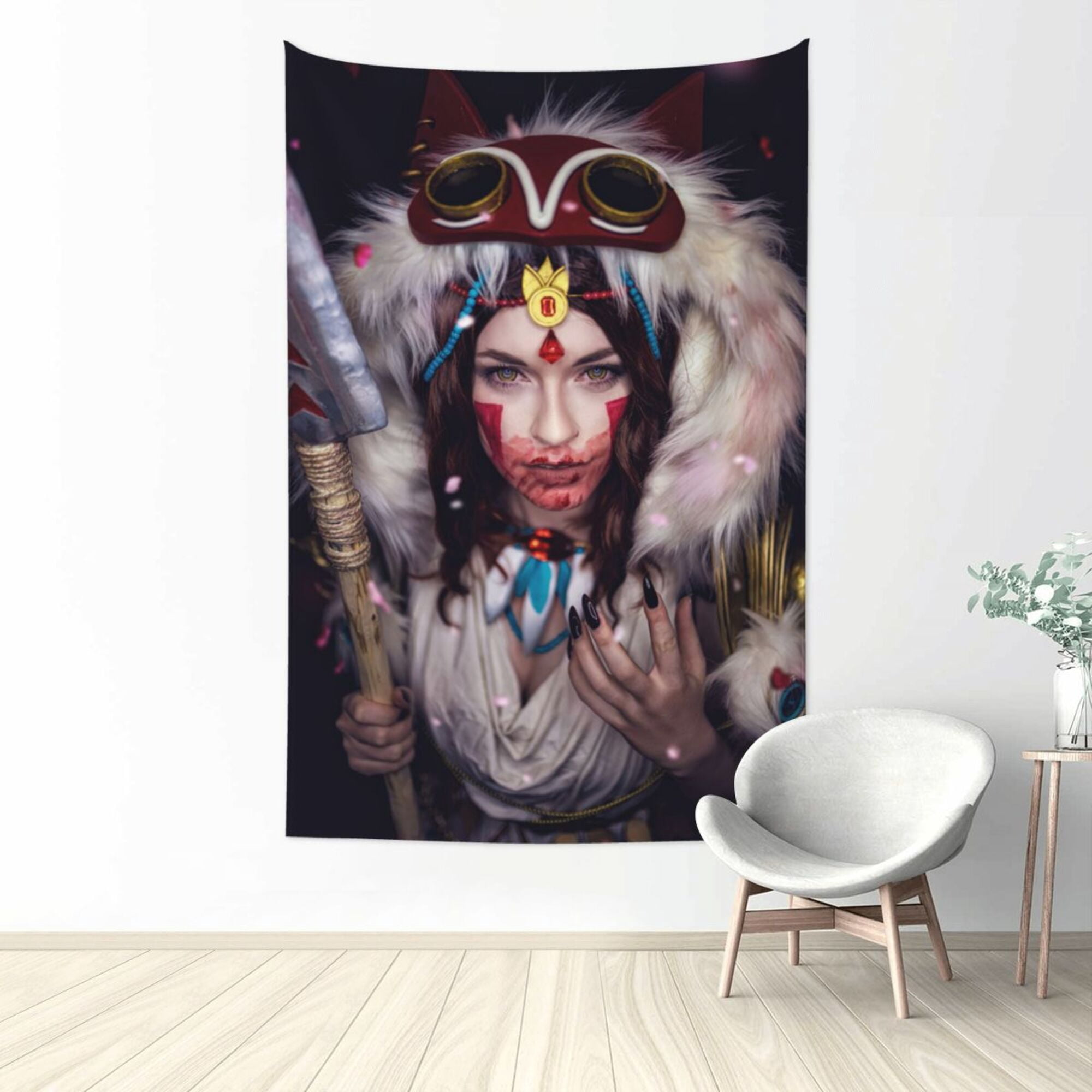 Princess Mononoke Tapestry Poster Printing Wall Hanging Tapestries Wall ...
