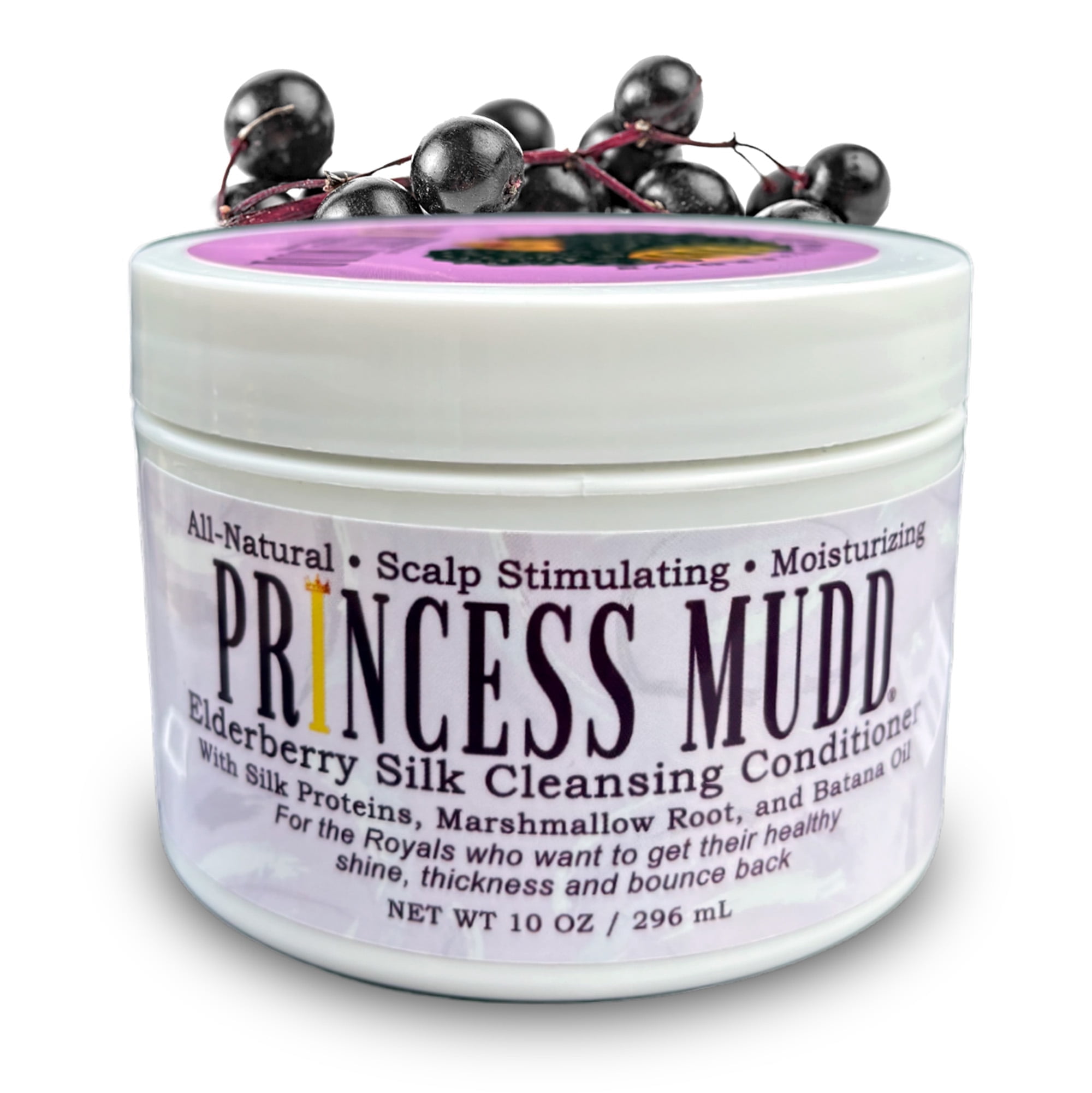 Princess Mudd Elderberry Cleansing Deep Conditioner for Dry Hair, 10oz ...