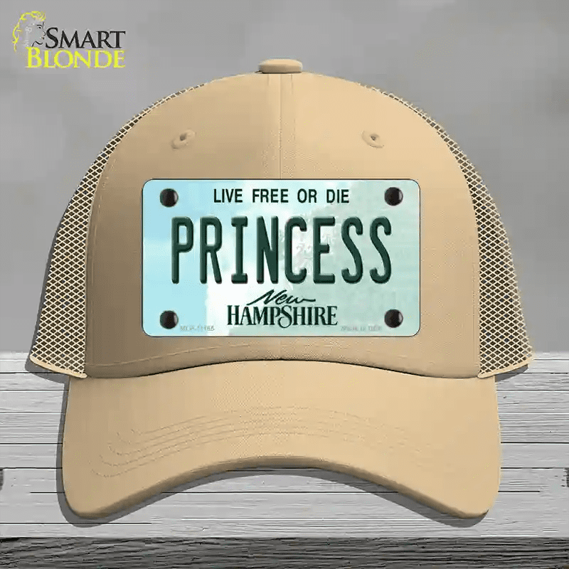 Princess New Hampshire State Novelty License Plate Hat Mesh Khaki ...