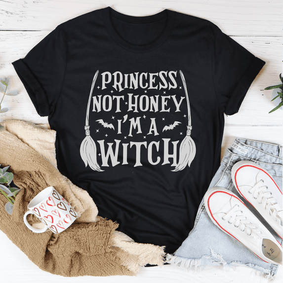 Princess Not Honey Im A Witch Tee Peachy Sunday T-Shirt - Walmart.com