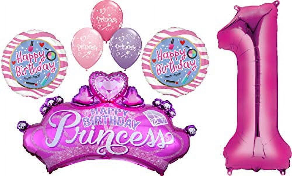 Princess Party 1st Birthday Girl Balloon Bouquet Decorations - Walmart.com