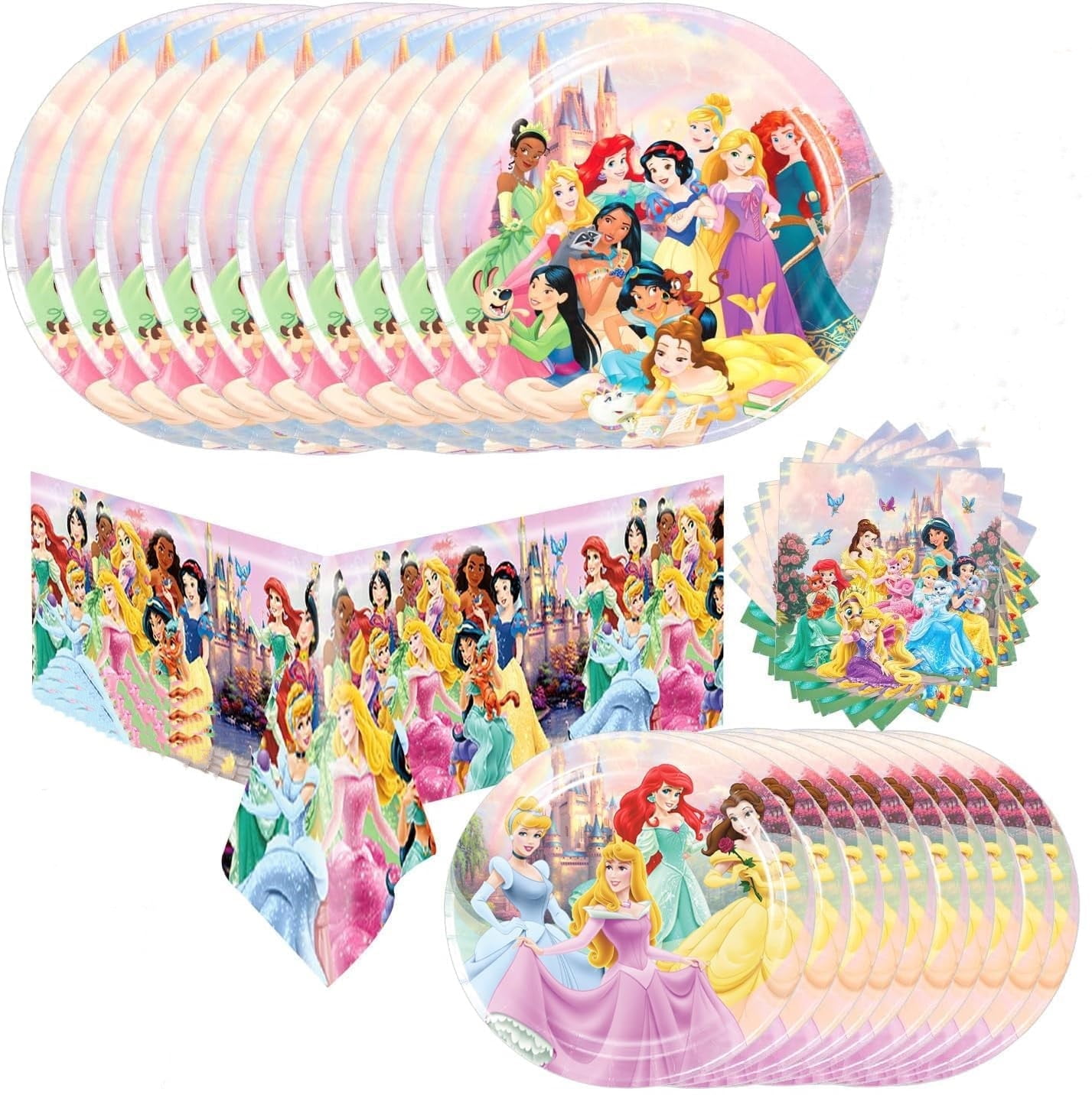 Princess Party Supplies - Princess Theme Tableware The set includes 9 ...