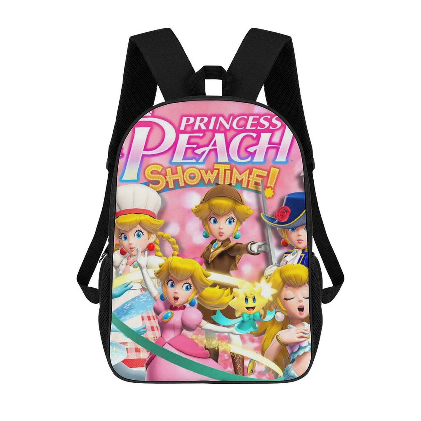 Princess Peach Backpack 17 Inch Bookbag Casual Daypack Travel Backpacks ...