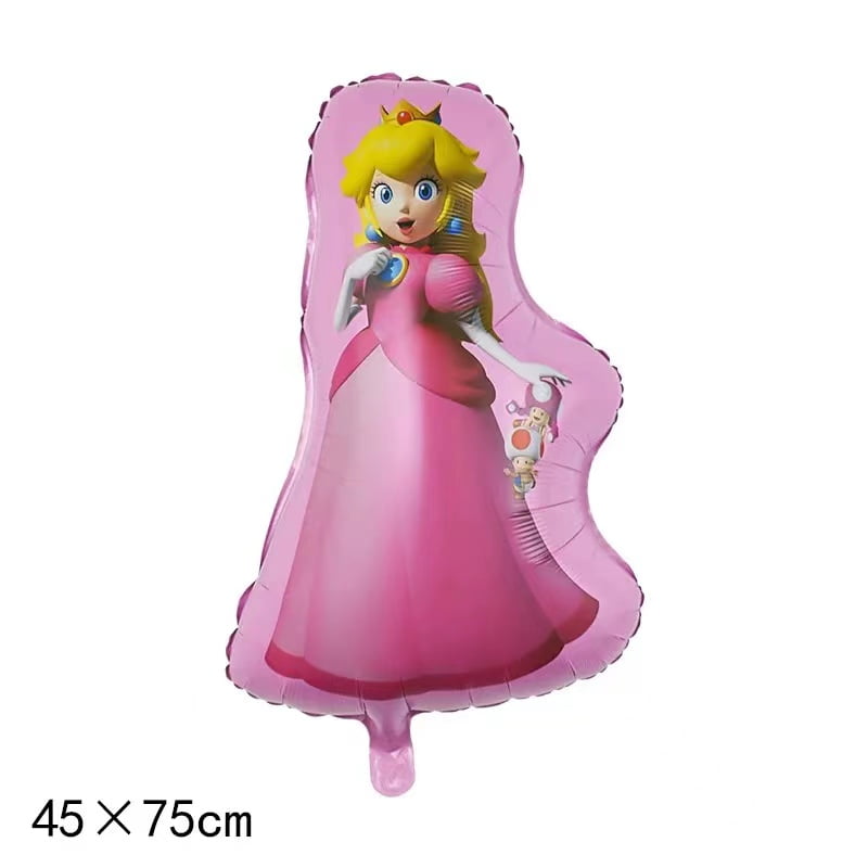 Princess Peach Balloon Set Birthday Decor Peach Foil Helium Balloon ...