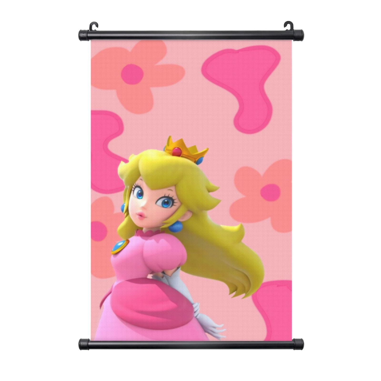 Princess Peach Hanging Poster, Black Plastic Shaft Wall Hanging Posters ...