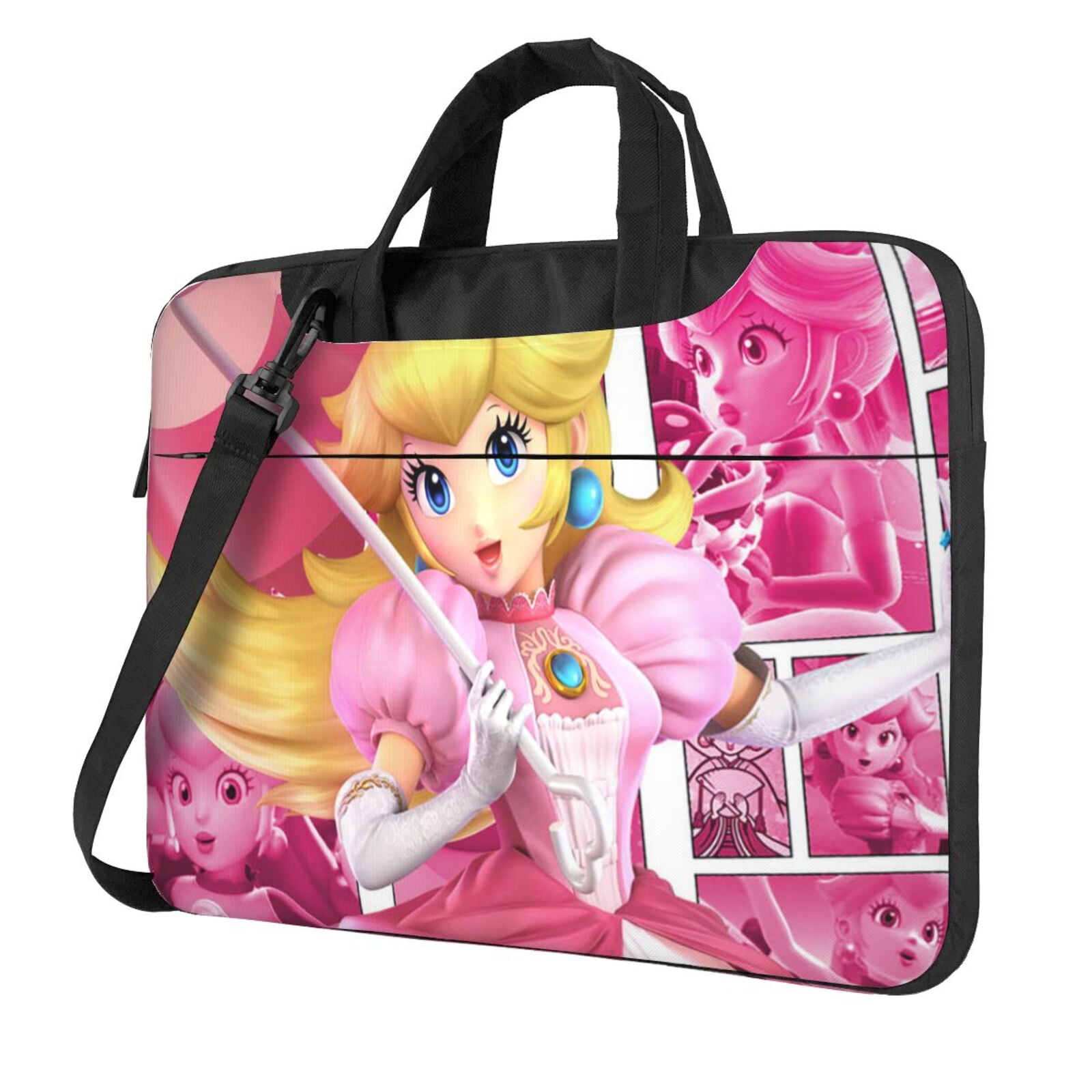 Princess Peach Laptop Bag, 13 inch Computer Bag Messenger Shoulder Bag ...