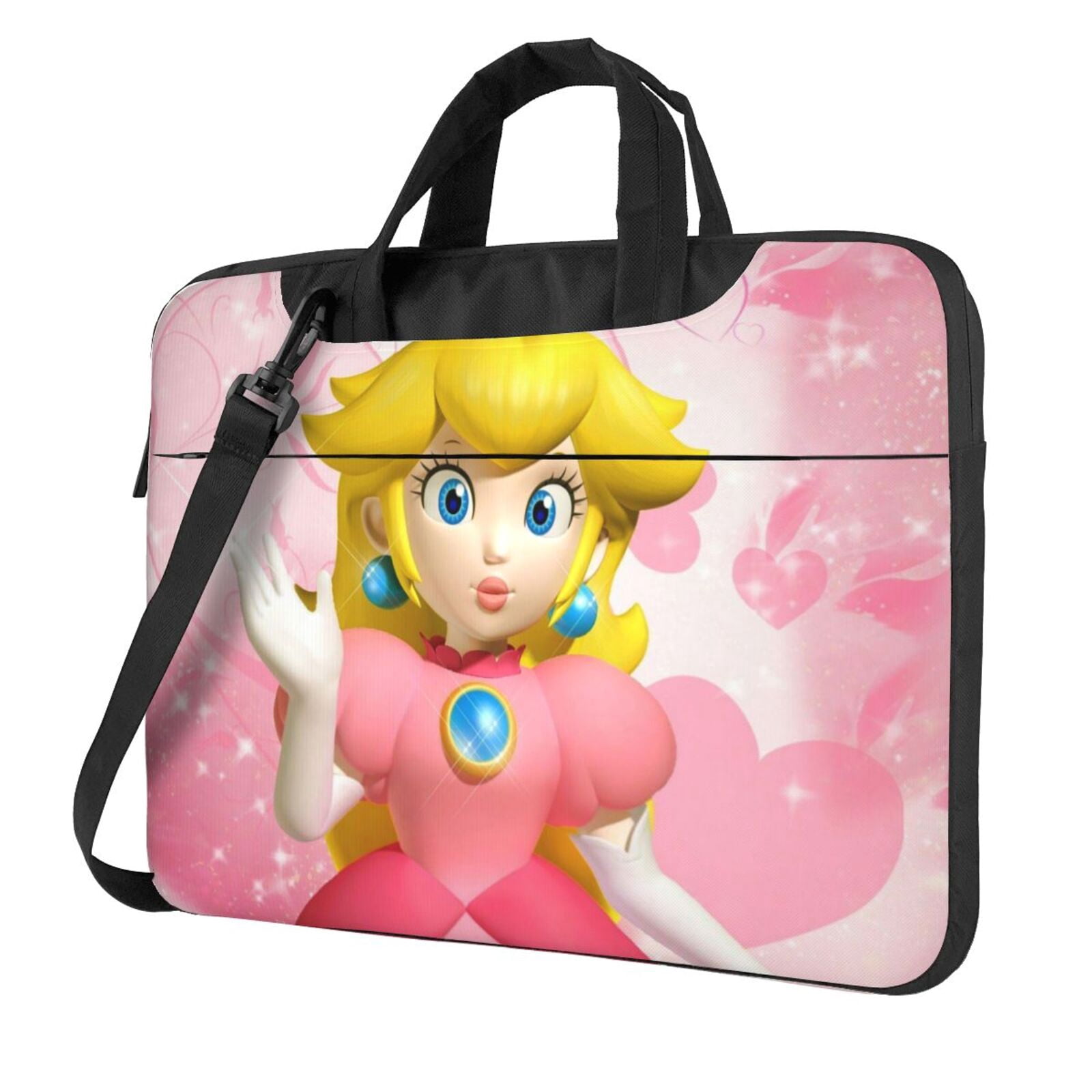 Princess Peach Laptop Bag, 14 inch Computer Bag Messenger Shoulder Bag ...