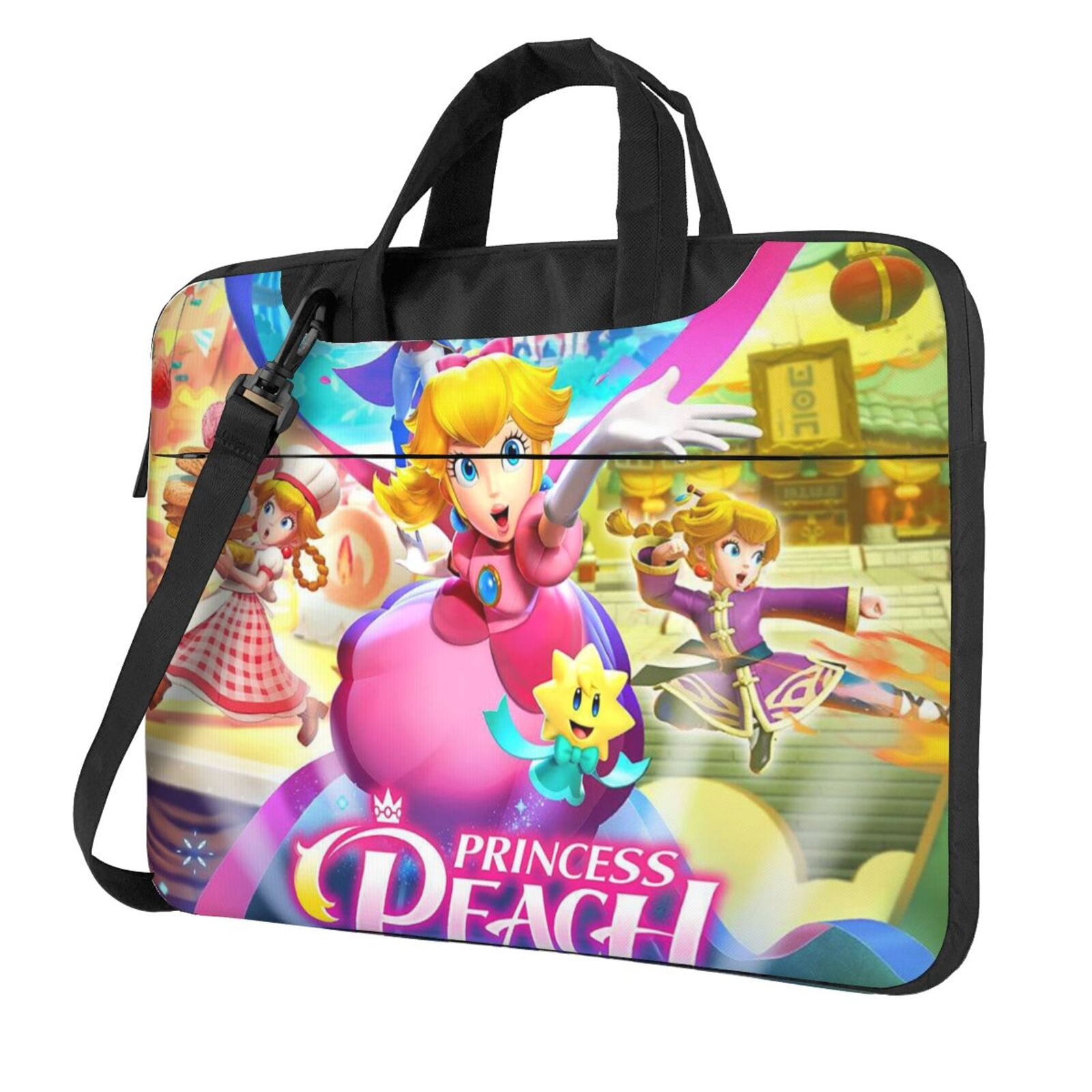 Princess Peach Laptop Bag, 14 inch Computer Bag Messenger Shoulder Bag ...