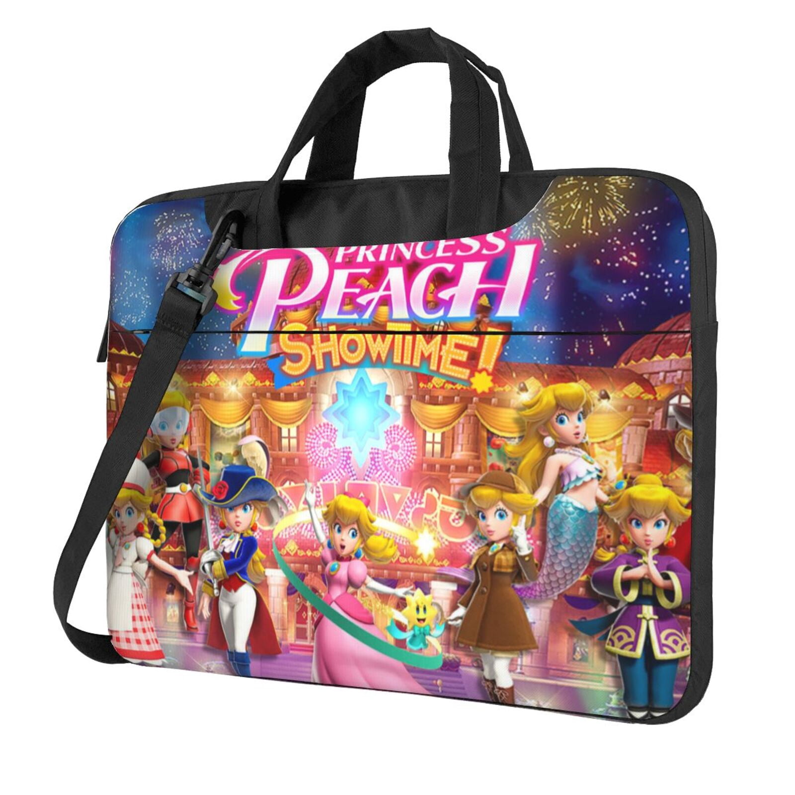 Princess Peach Laptop Bag, 14 inch Computer Bag Messenger Shoulder Bag ...
