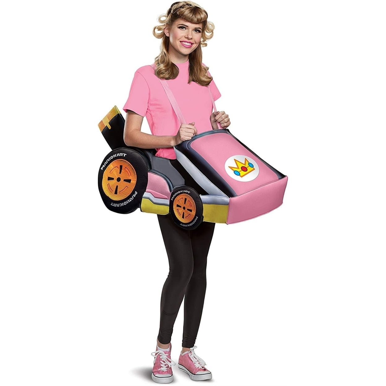 Adult's Super Mario Brothers Princess Peach Kart Go-Cart Racer Costume ...
