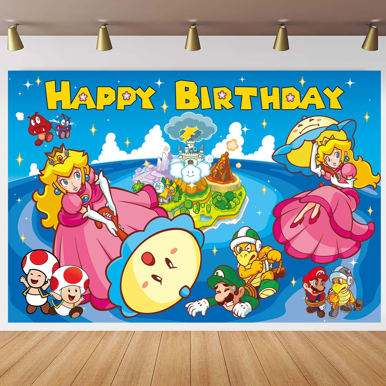 Princess Peach Party Banner, Princess Peach Backdrop 5x3 Princess Peach ...