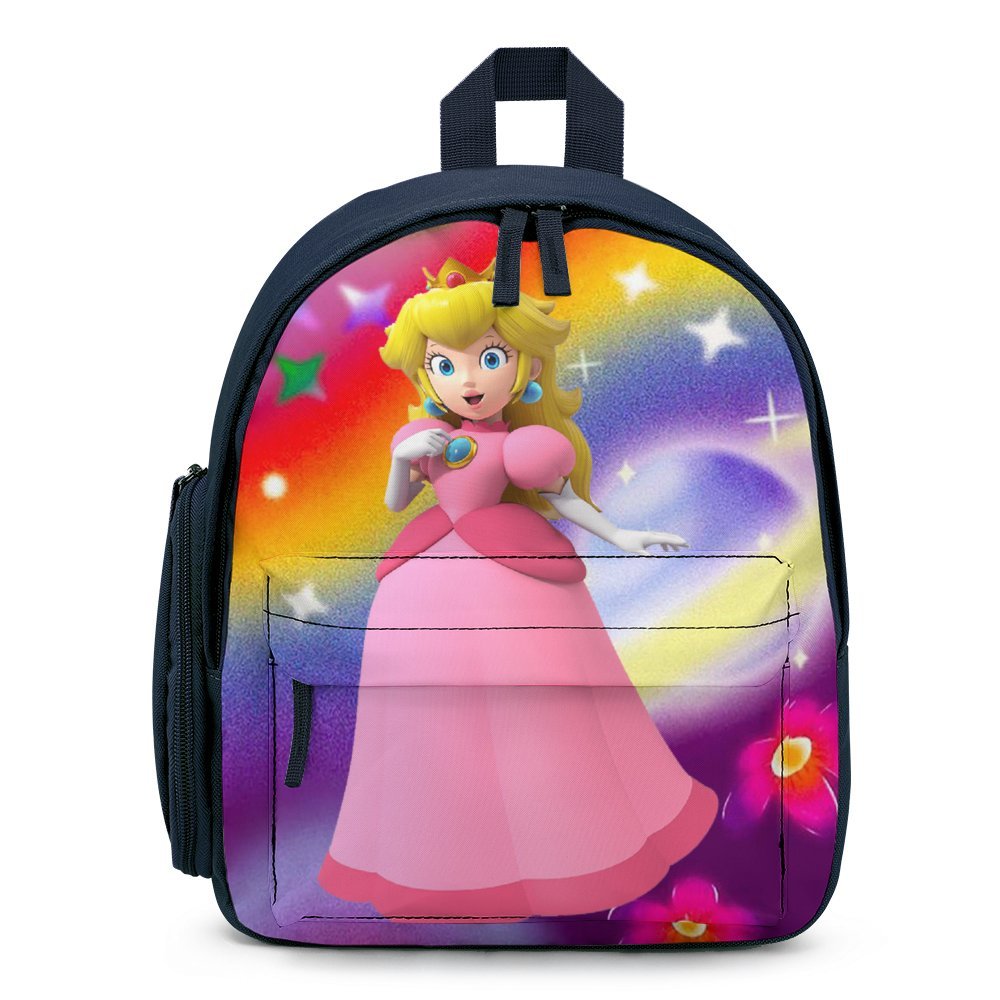 Princess Peach Pink Backpack Shoulder Bags Laptop Children Schoolbag ...